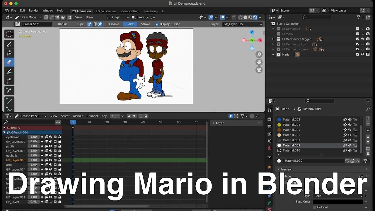 How To Draw Mario In Blender with Voice Over - YouTube