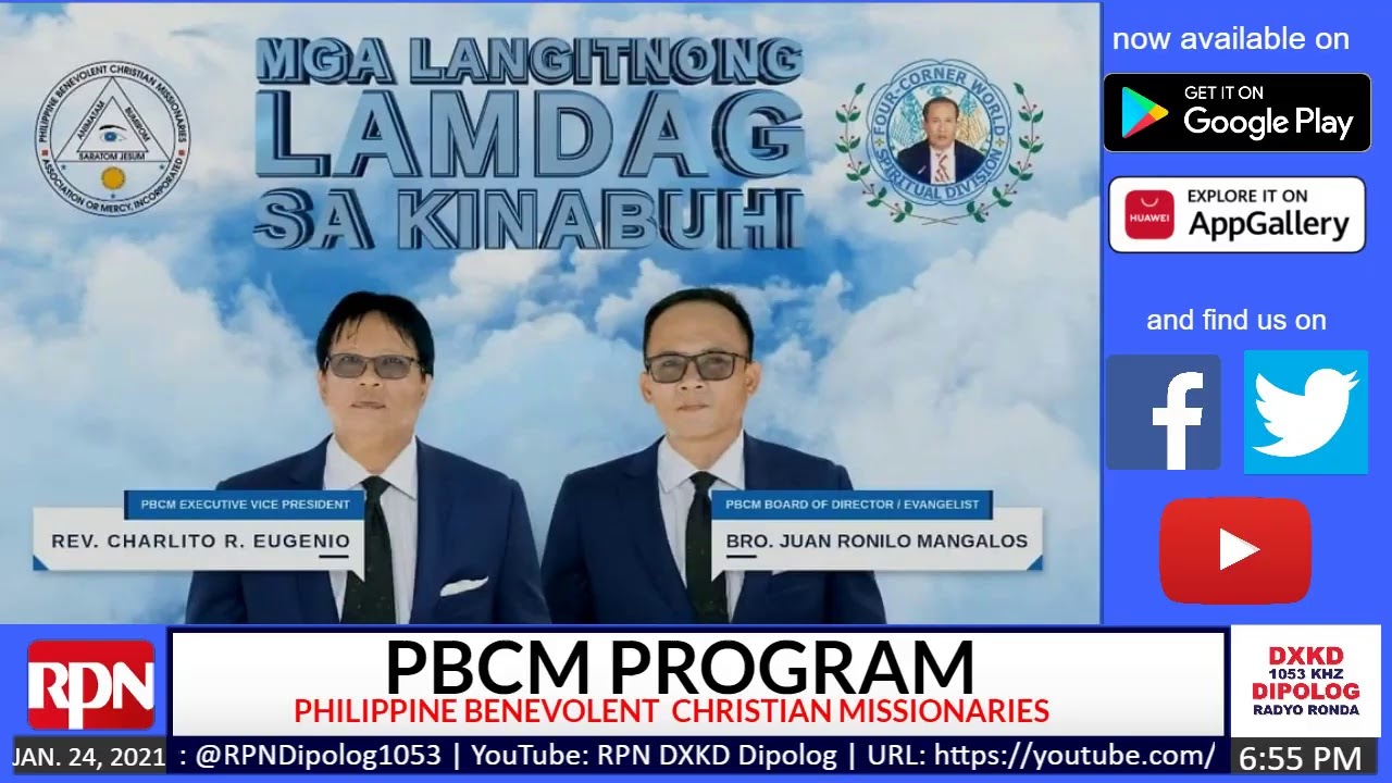 Philippine Benevolent Christian Missionaries (PBCM) | JANUARY 24, 2021 ...