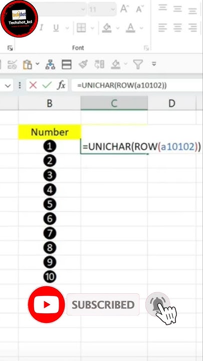 Unichar Formula in Excel l Excel Tricks l Excel tips & Tricks l #shorts #excel - YouTube