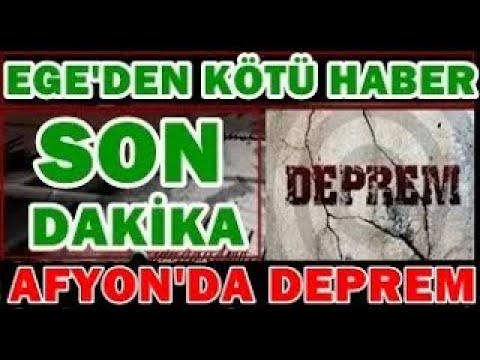 Afyon KÖTÜ Haber! Şiddetli Korkutan DEPREM! SON DAKİKA Açıklaması