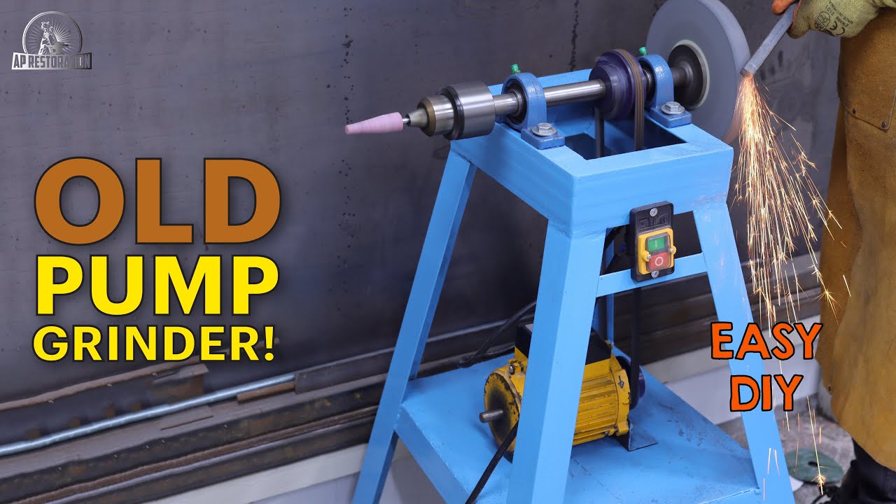 DIY HomeMade Bench Grinder from Old Water Pump | Simple and Easy - YouTube