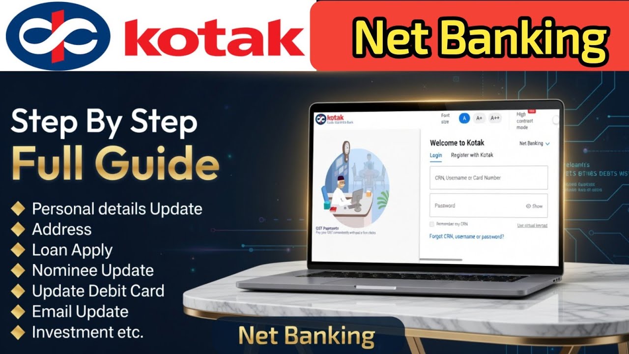 Kotak Net Banking Full Tutorial | Internet Banking Kaise Use Kare ...
