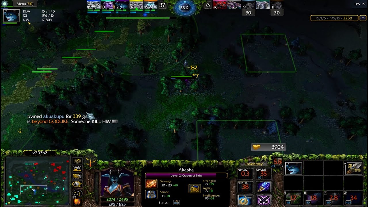 DOTA 1 Queen Of Pain Akasha Beyond GODLIKE #25 - YouTube