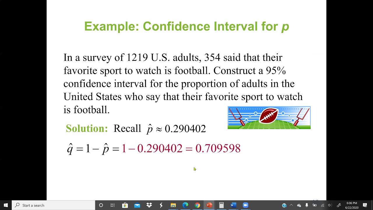 Point Estimate and Confidence Intervals for Population Proportions ...