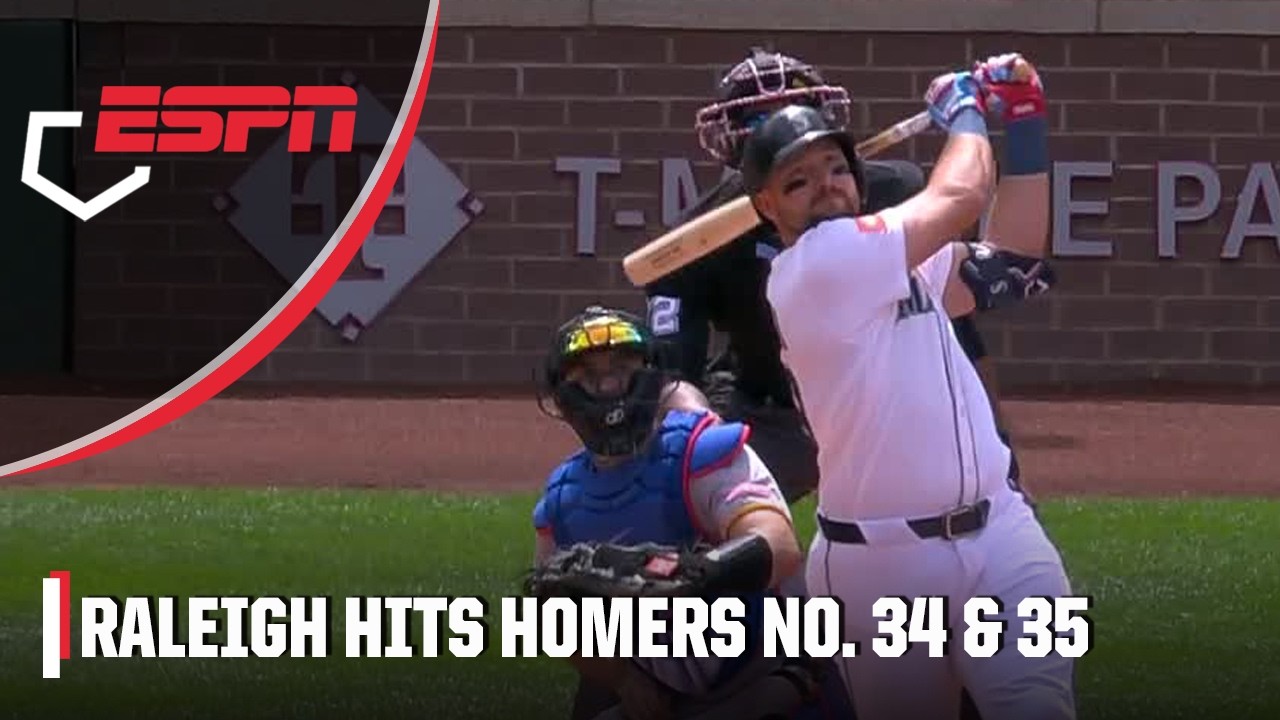 Cal Raleigh homers twice, ties Ken Griffey Jr. for most before ASB in ...