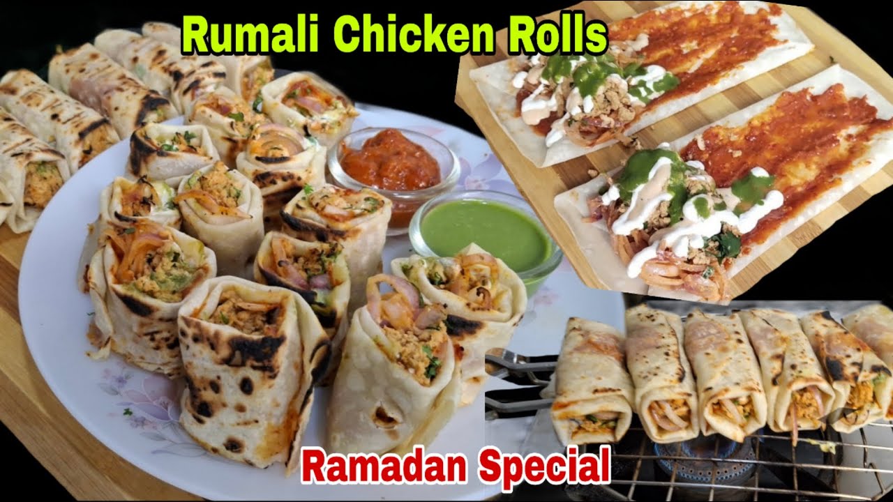 Chicken Rumali Rolls Recipe | Mumbai Street Food | Iftar Recipe ...