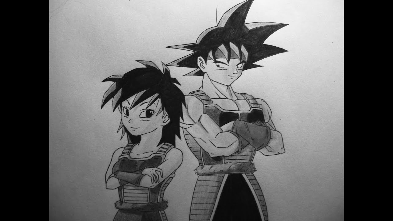 How to Draw GINE and BARDOCK / Como Dibujar a GINE y BARDOCK Parte 1 ...