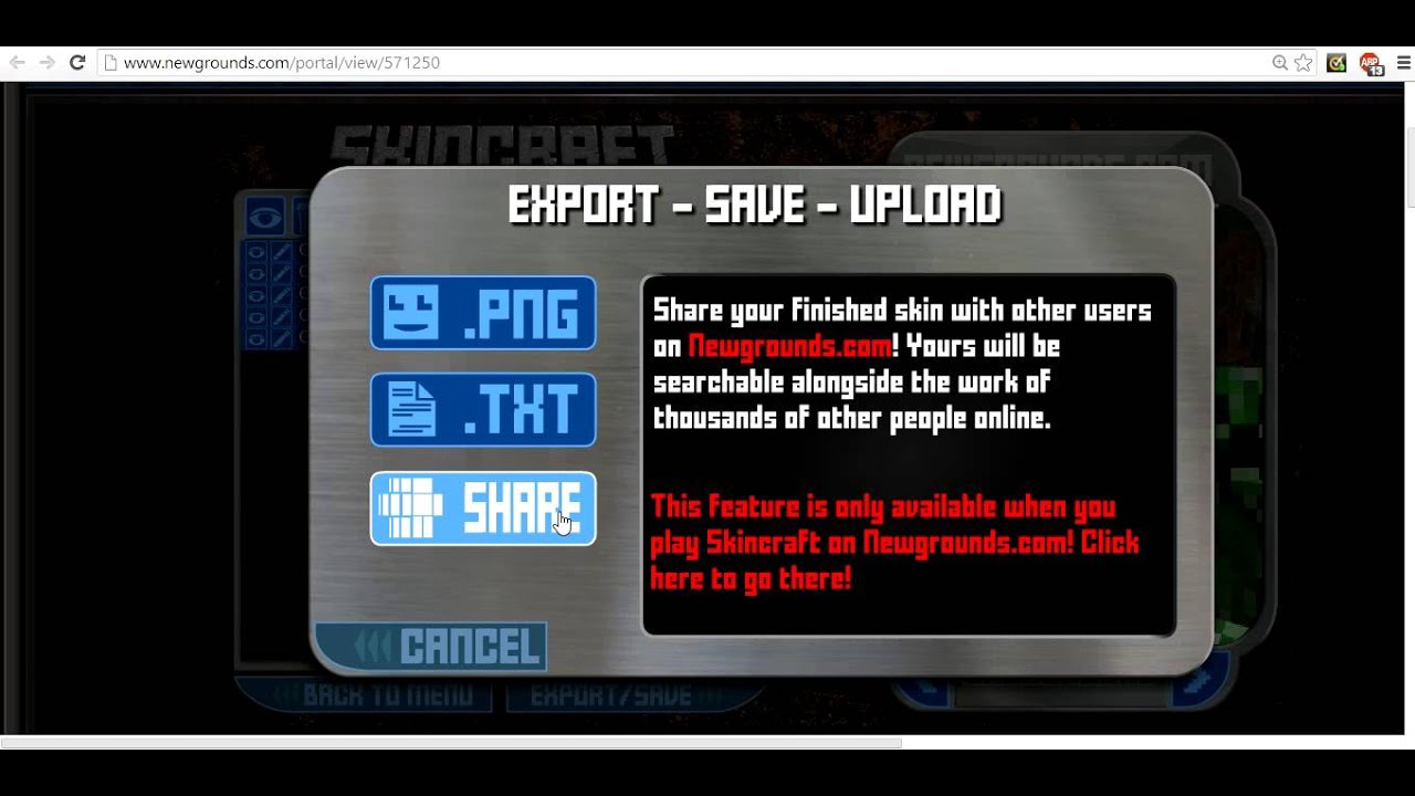 How To Make A Minecraft Skin On Newgrounds.com! - YouTube