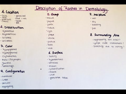 how to describe a rash in dermatology - YouTube