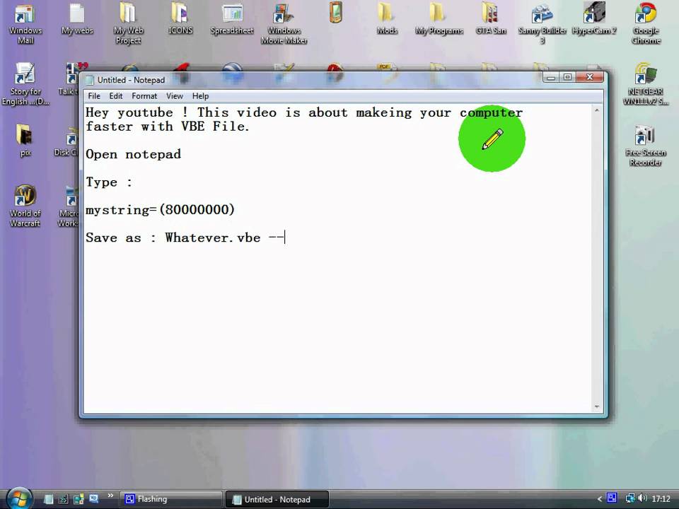 How to make your computer faster using VBE file - YouTube