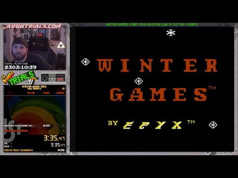 #187: Winter Games (NES) All Events Speedrun in 3:24 | The AVGN Trials ...