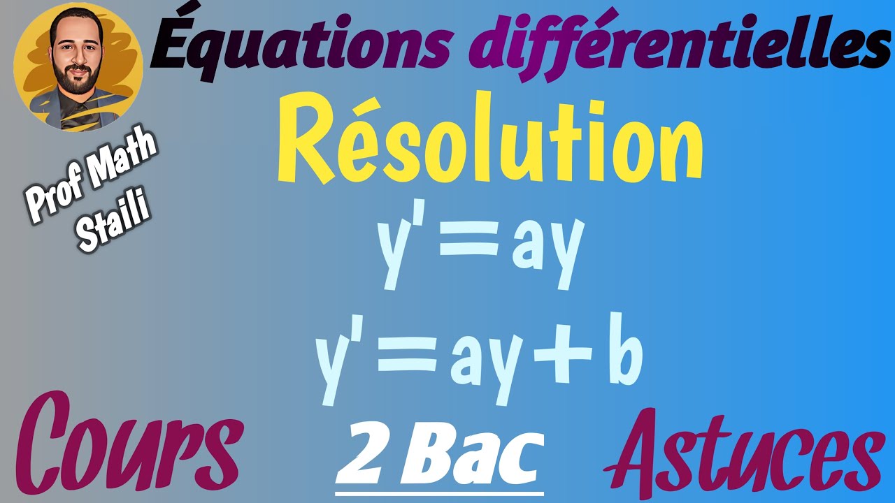 (Séance 01) 2 Bac Biof | Maths : Équations différentielles - YouTube