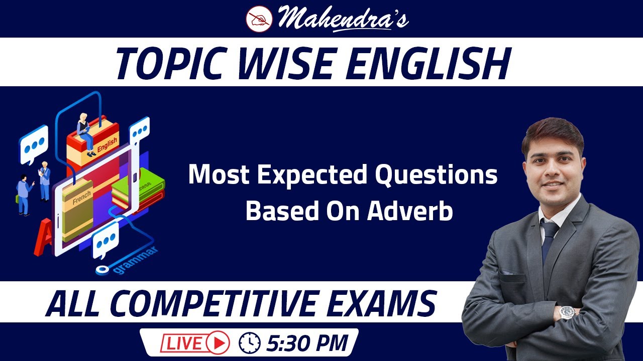Topic Wise English | Most Expected Questions | Adverb | All Competitive ...