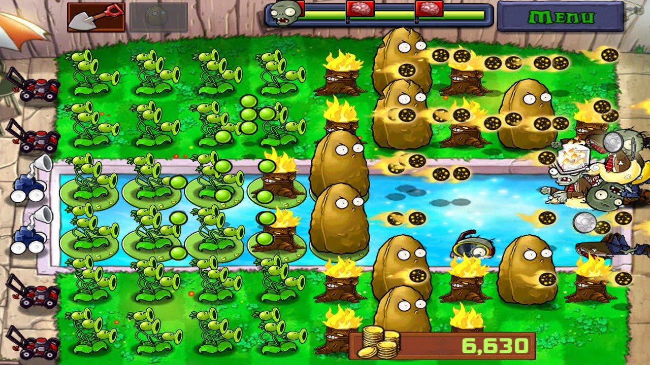 PvZ (6) шестая серия прохождения игры растения против зомби - YouTube