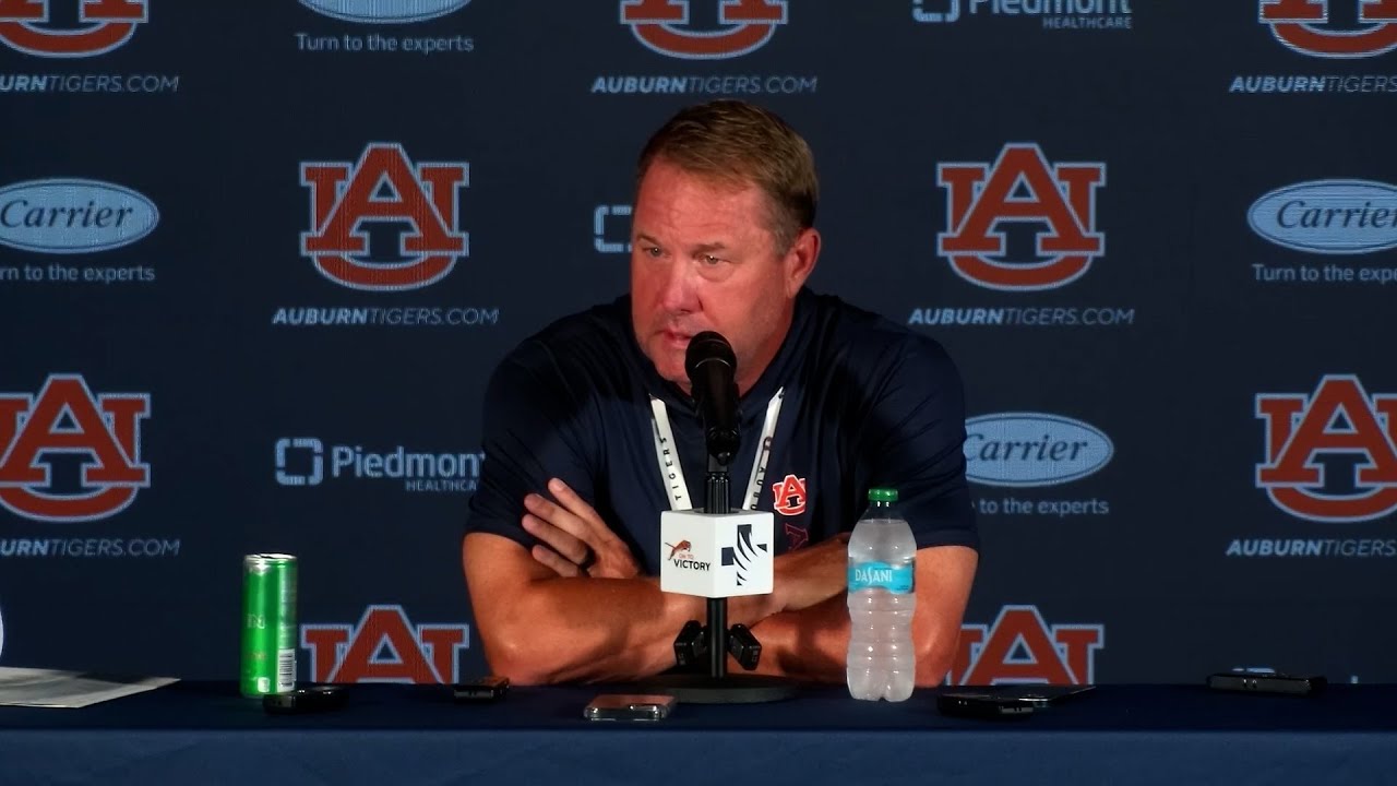 Auburn coach Hugh Freeze recaps week 1 of preseason camp - YouTube
