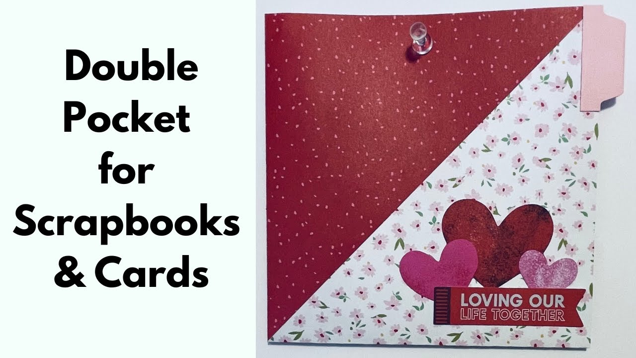 Double Pocket for Scrapbooks & Cards - YouTube