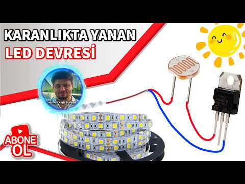 KARANLIKTA YANAN LED DEVRESİ - IŞIĞA DUYARLI LED DEVRESİ - LDR