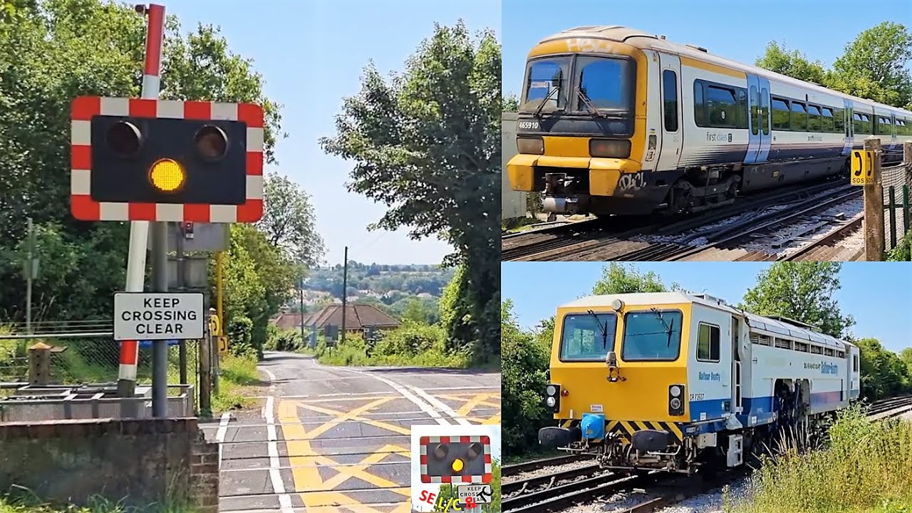 Railway Tamper at Chartham Hatch Level Crossing, Kent - YouTube