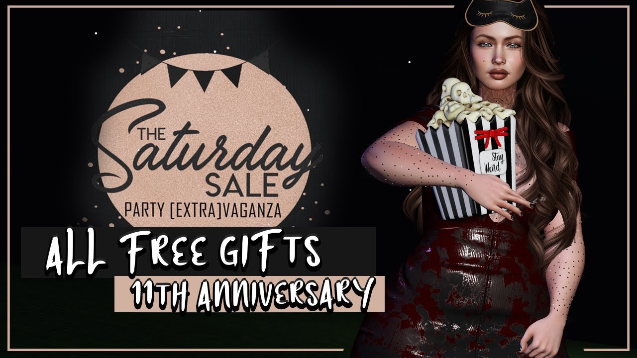 ALL FREE GIFTS - SATURDAY SALE Party EXTRAVAGANZA - Second Life - YouTube