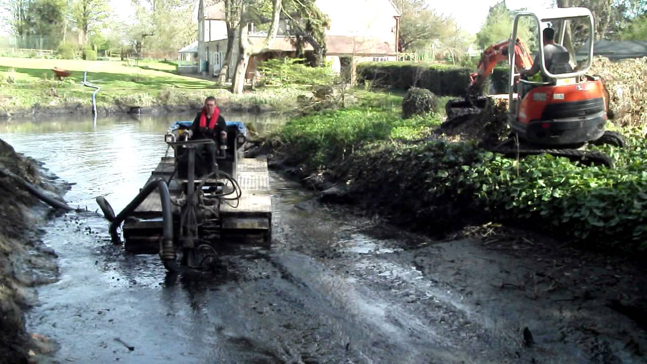 Silt Pumping and Mini Excavator work in Towcester - YouTube
