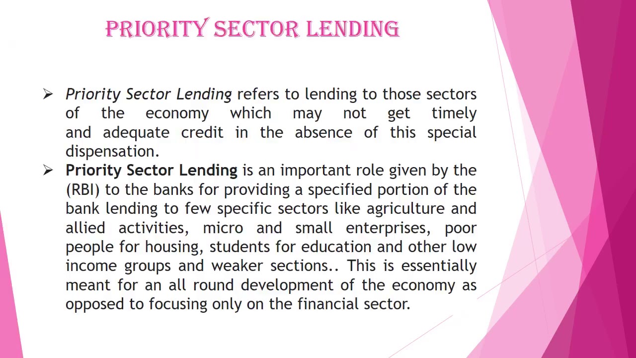 Priority sector lending - YouTube