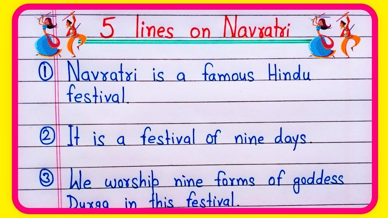 5 lines on Navratri in English | Essay on navratri 5 lines | Navratri ...