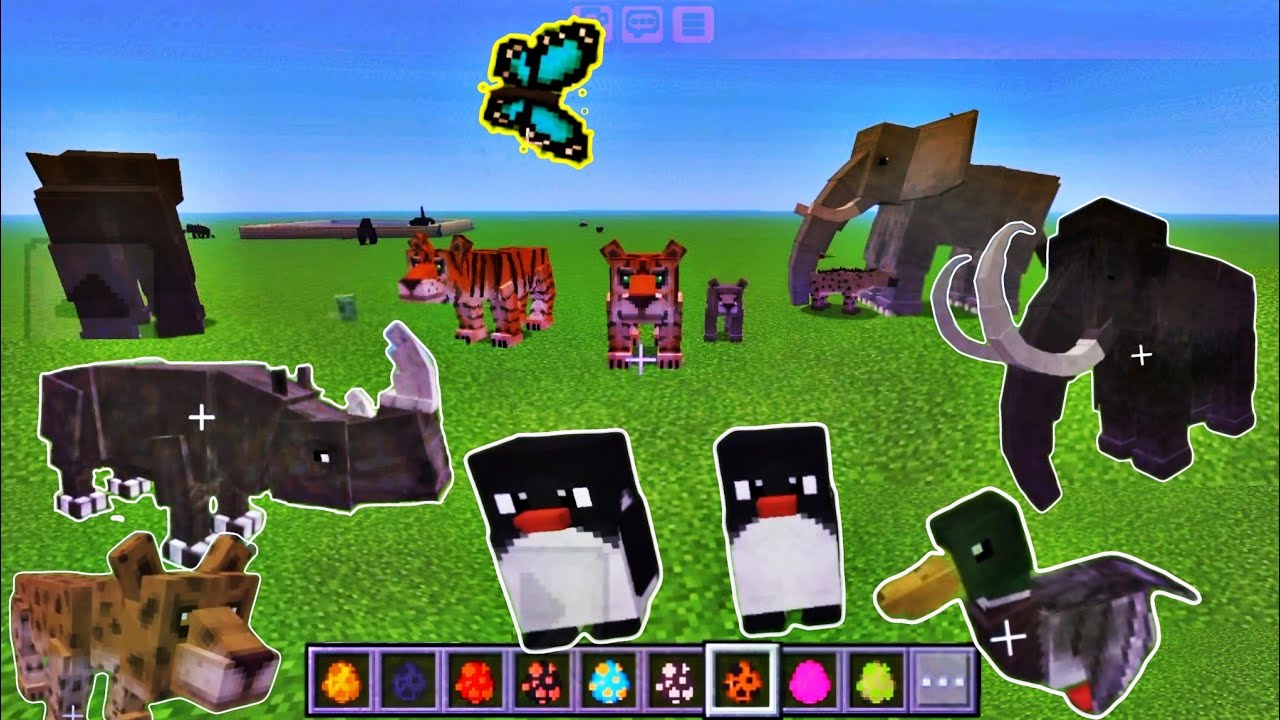 Animal addon in MINECRAFT pe | Animal mod in mcpe | Best animal mod for ...