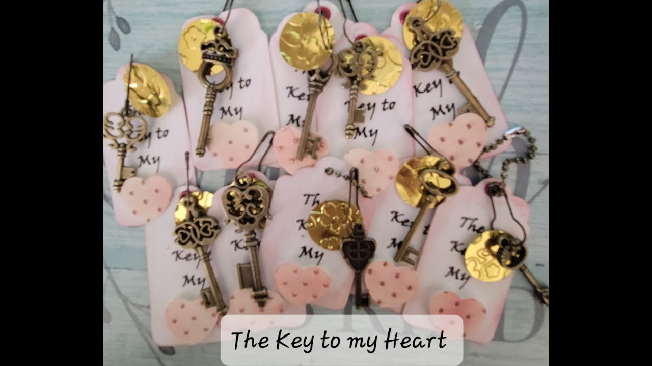 How to make some "Key to My 💜" Trinket Tags - YouTube