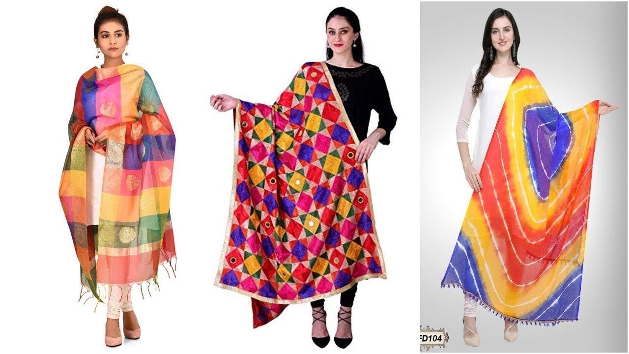 Top 30+ Amazing Multi Colour Dupatta | Dupatta Design Pakistani | By ...