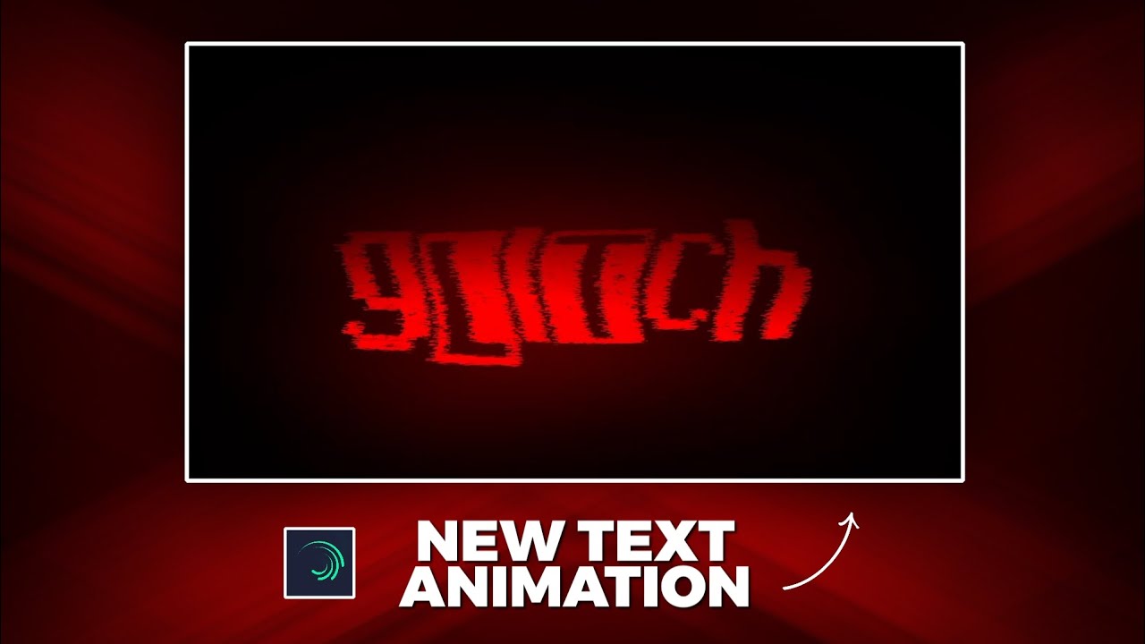 NEW GLITCH TEXT ANIMATION \ - free xml preset | alight motion - YouTube