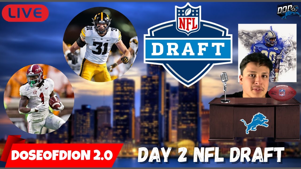 NFL Draft Day 2 LIVE Reaction! Lions Day 1 Picks Reaction - YouTube