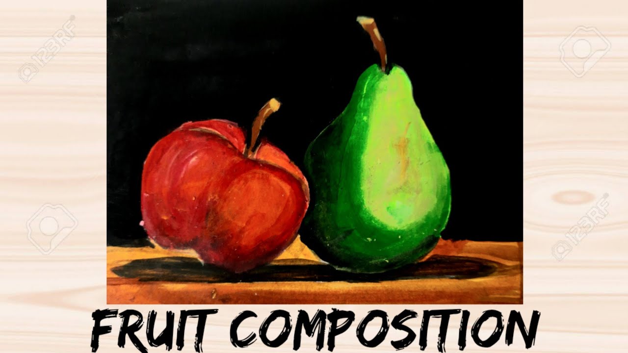 Still life acrylic painting | Fruit composition still life | Colour ...