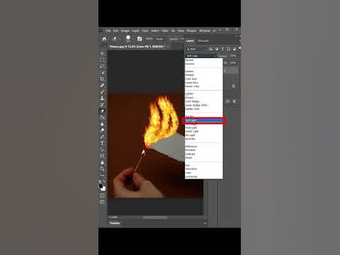 How to Create Fire Effect in Photoshop #shorts - YouTube