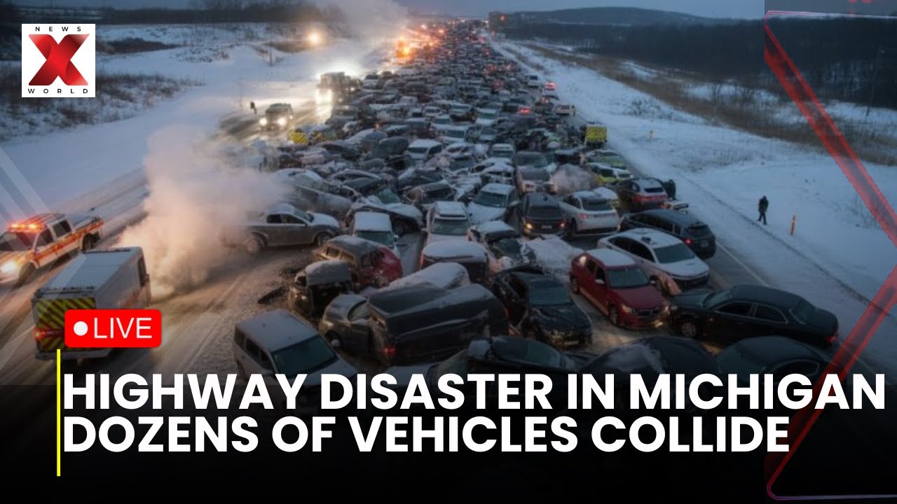 Michigan Highway Crash LIVE : Over 100 Vehicles Collide in Major ...