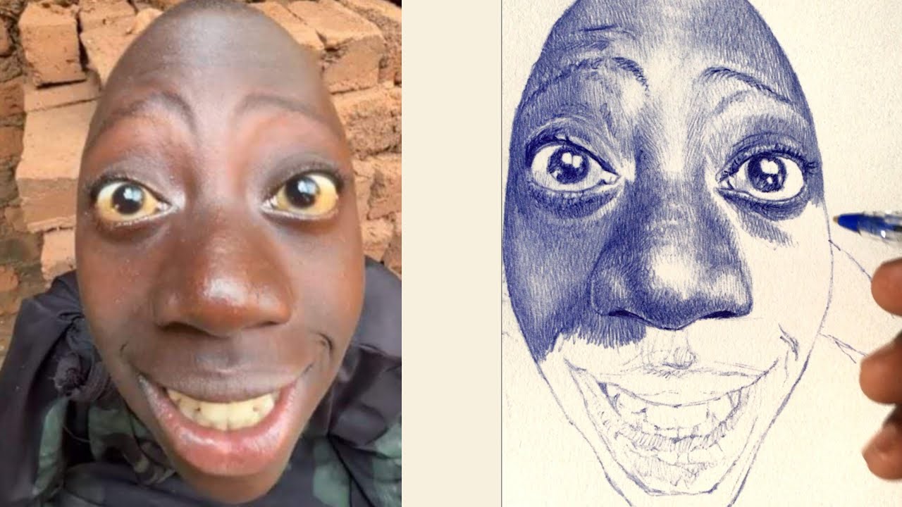 Drawing of Rango Tenge Tenge famous tiktoker. - YouTube