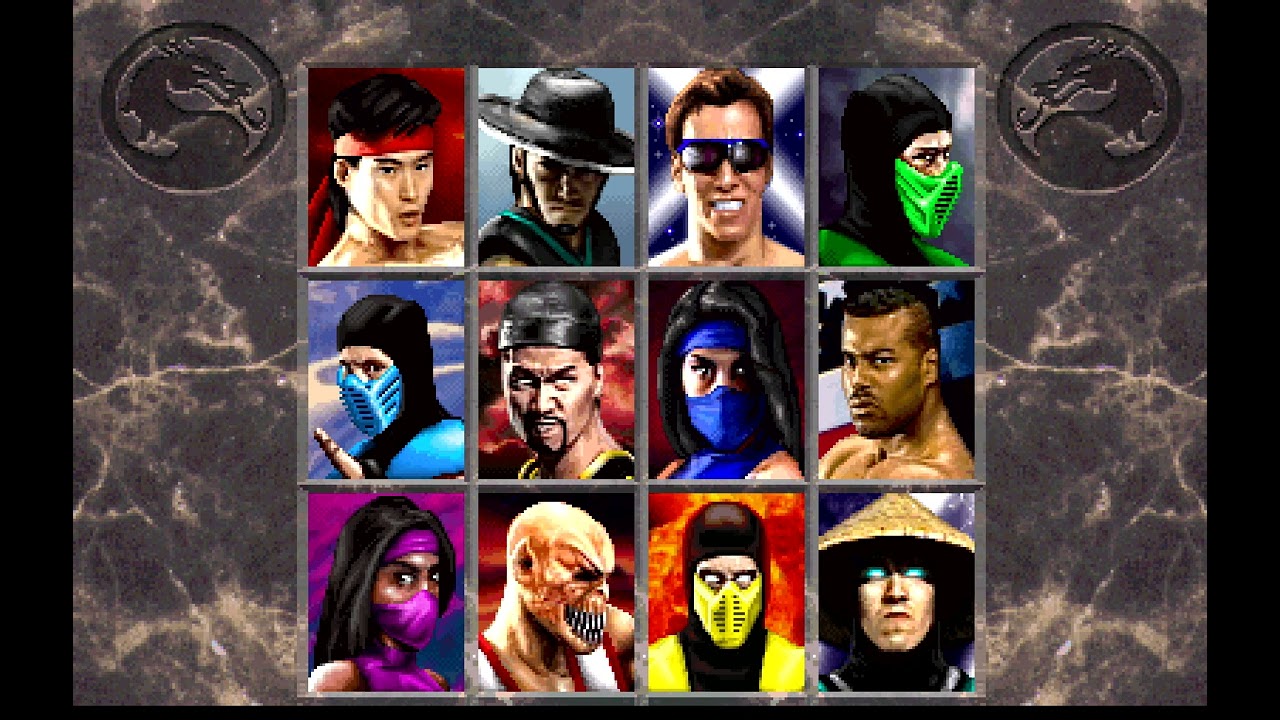 Mortal Kombat II - Character Select (In-Game Version) - YouTube