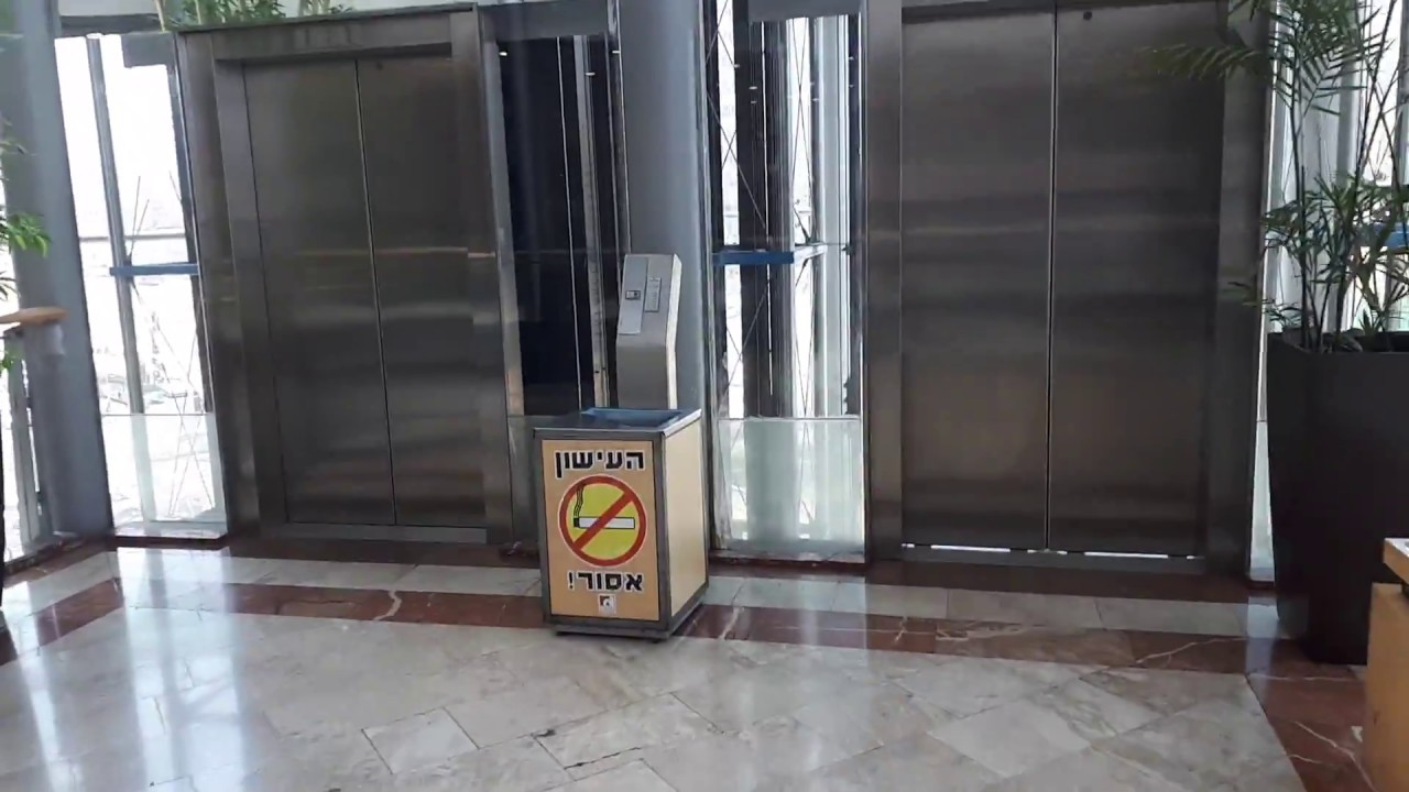 1998 Schindler traction glass elevators @ Azrieli Shopping Center, Tel ...