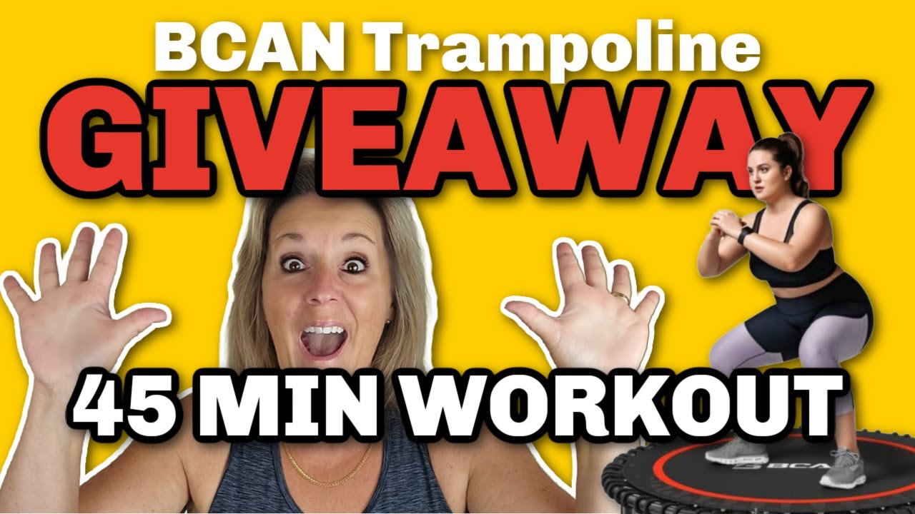 🔥 45-Minute Rebounder Cardio Walk + BCAN Mini Trampoline Giveaway! 🔥 ...