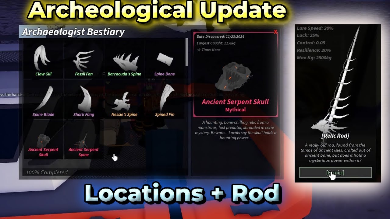 Roblox Fisch Archeological Update Guide (Relic Rod, Locations and QoL ...