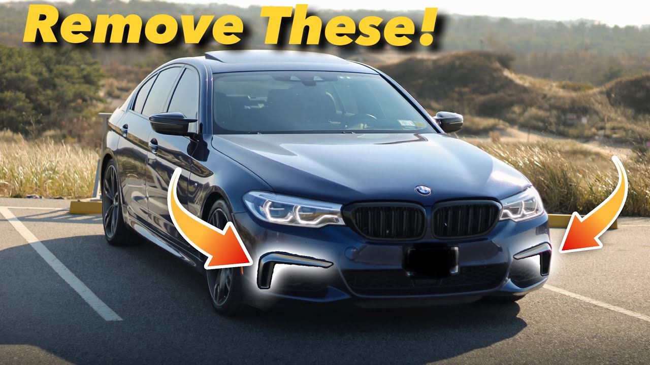 HOW TO: FRONT BUMPER AIR VENT COVER REMOVAL | G30 5 SERIES BMW - YouTube