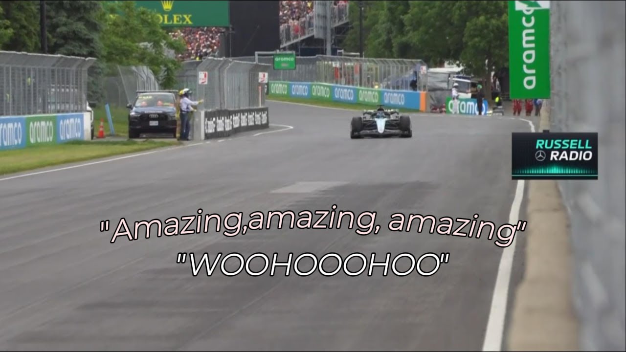 George Russell Radio message after pole position! F1 Canadian GP - YouTube