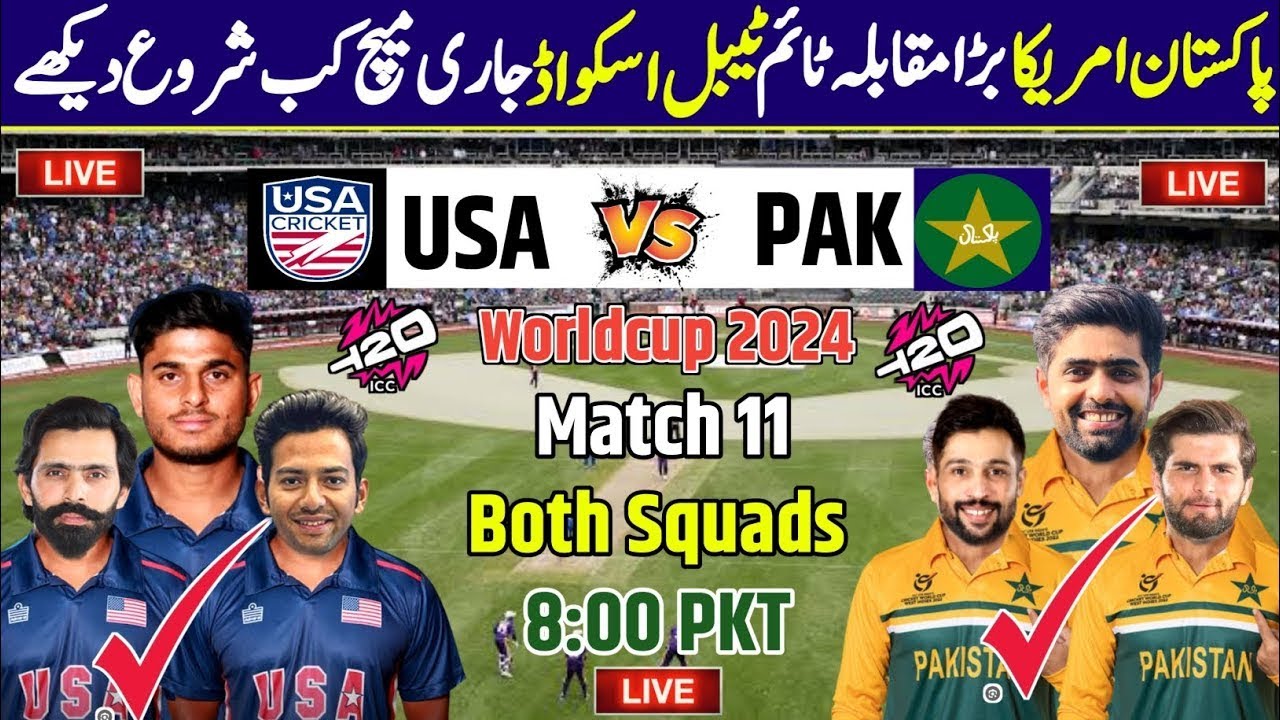 T20 World Cup 2024 | Pakistan Playing 11 Vs USA | Pakistan Vs USA Match ...
