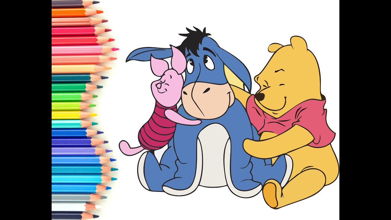 How to Draw and Color Winnie the Pooh & Friends - YouTube
