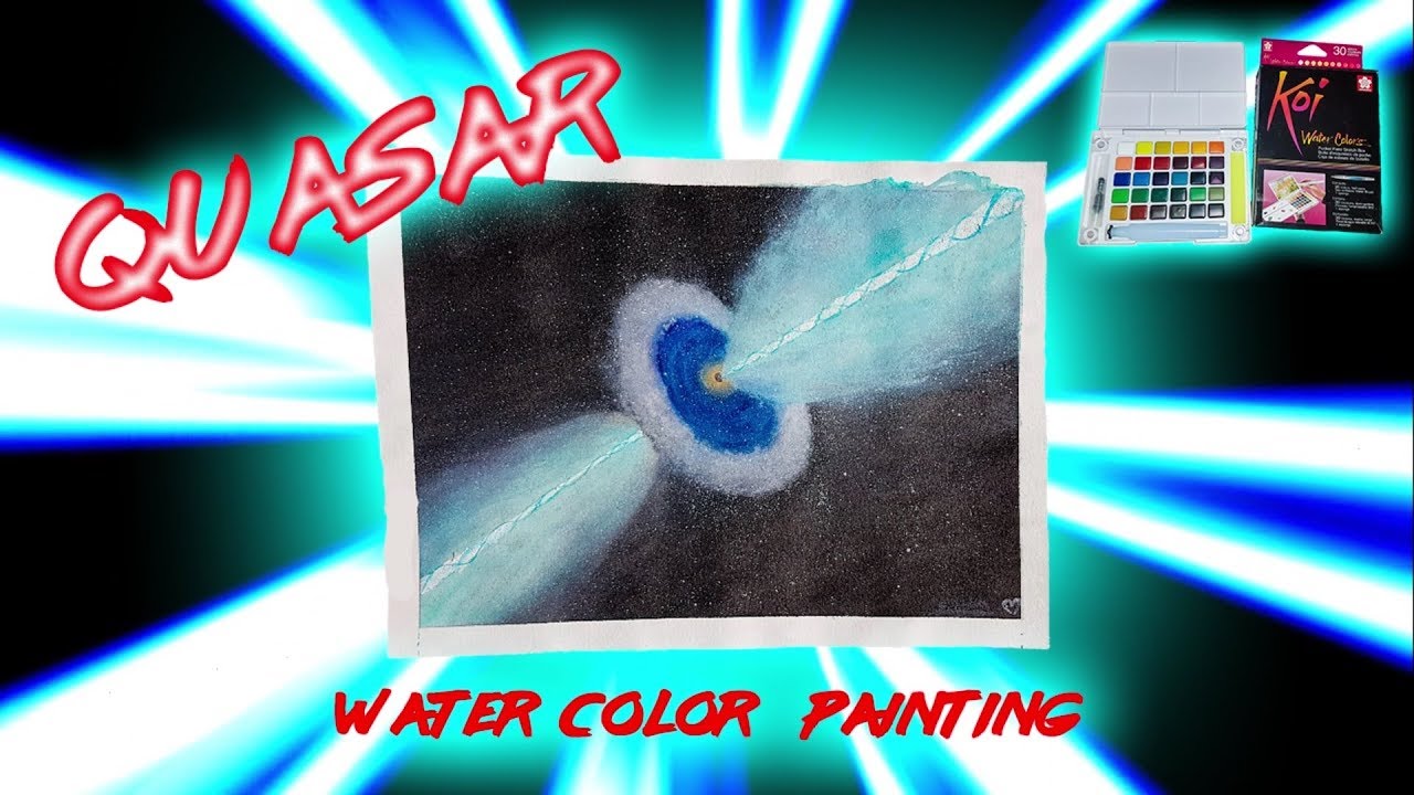 Quasar Water Color Painting | Blazar Galaxy - YouTube