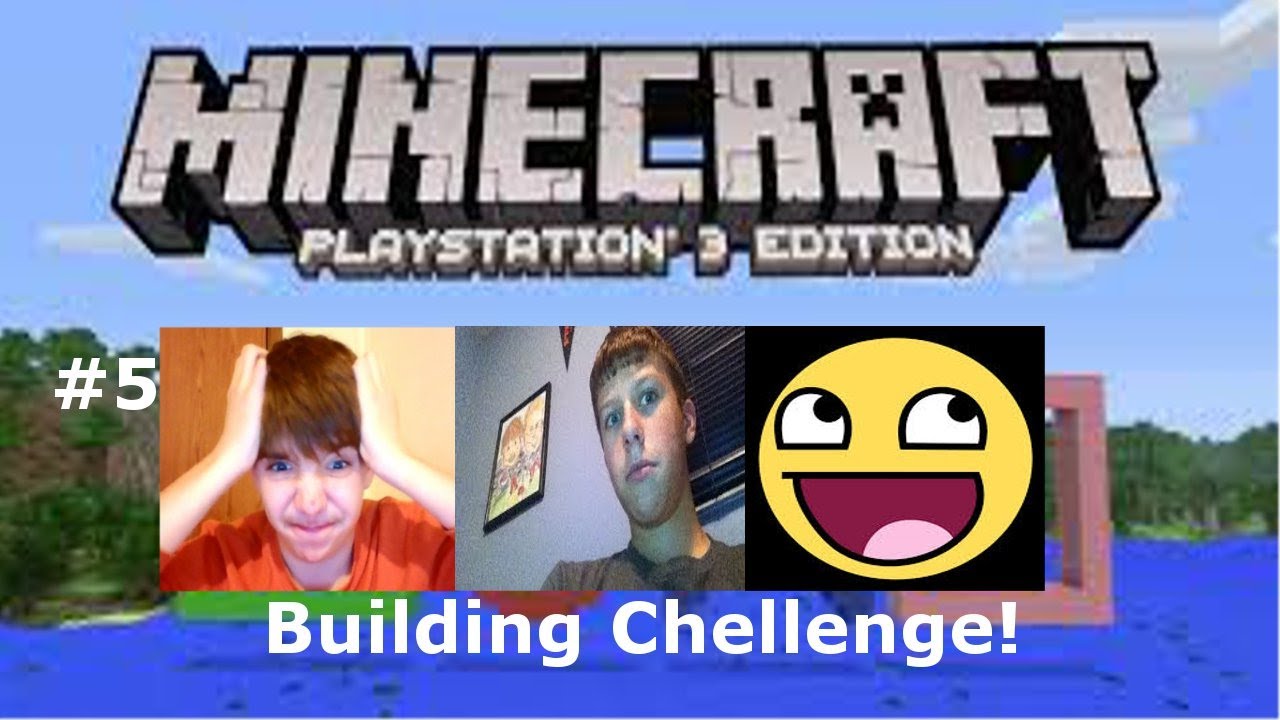 Minecraft PS3 With Friends #5: Building Challenge! - YouTube
