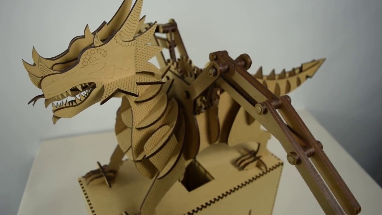 Wooden Dragon Automaton 2 - YouTube