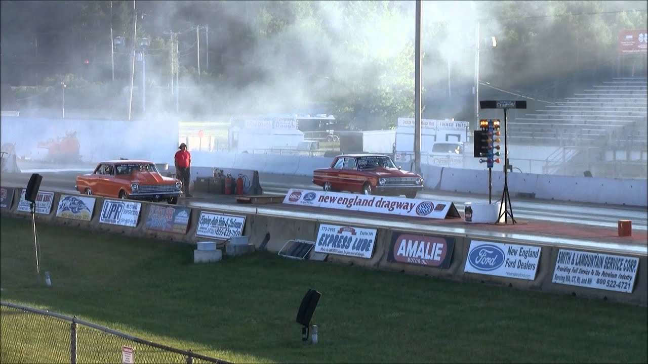 Nova vs. Nova Drag Race, 8 second Nitrous powered Chevy Nova 8.55 ...