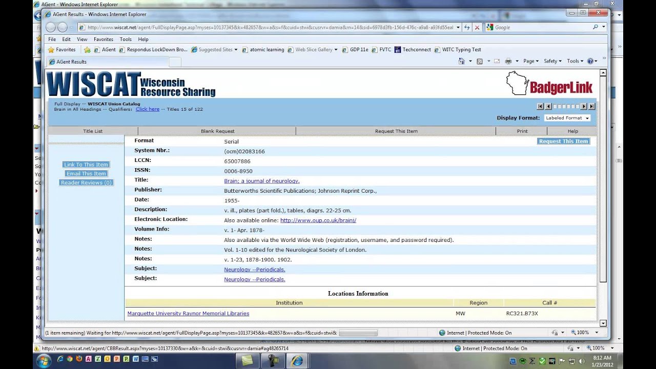 WISCAT Journal Request - YouTube