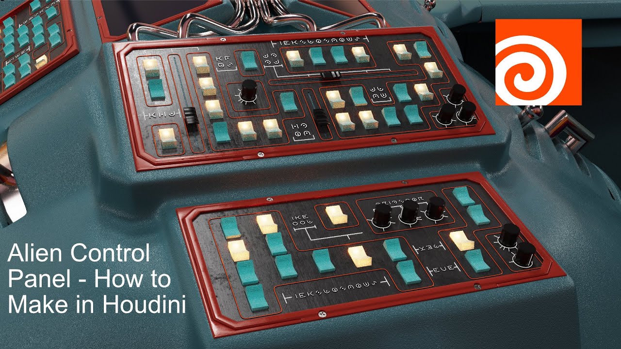 How to Make an Alien Control Panel in Houdini - YouTube