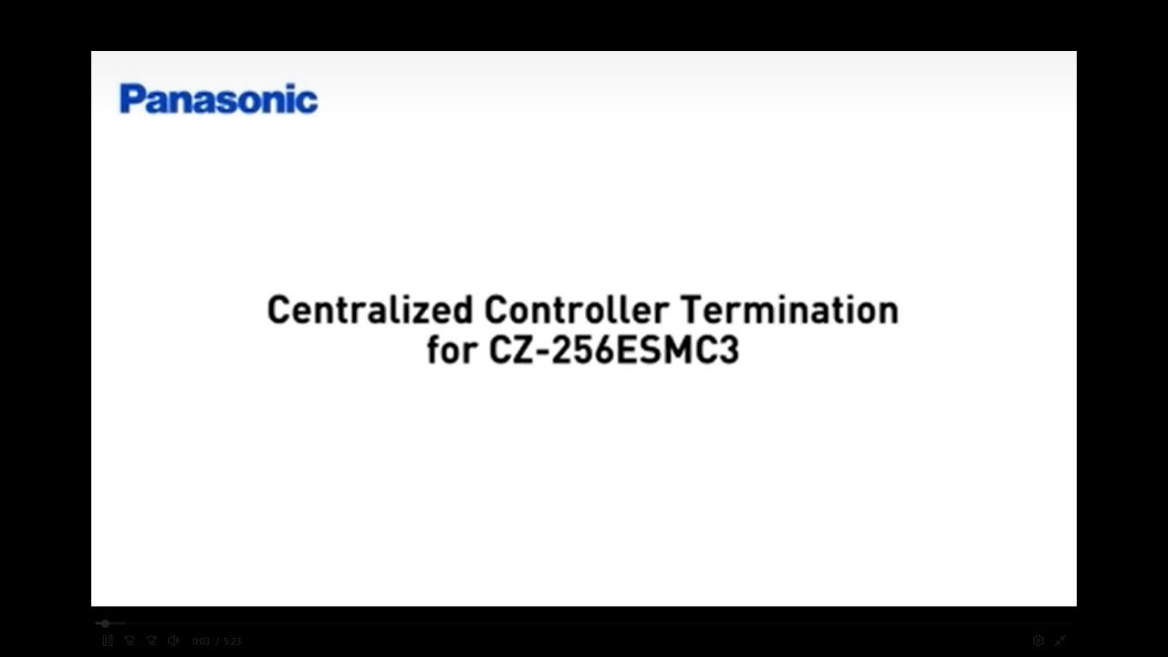 Panasonic FSV ME2 Series Installation (15/17) | Centralized controller ...